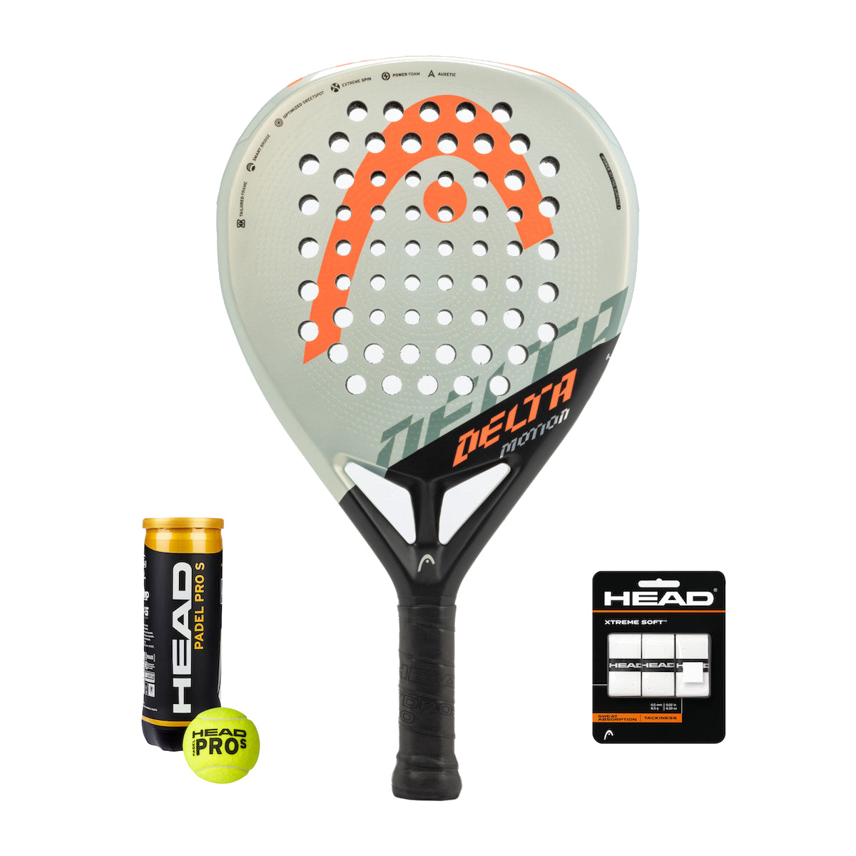 Head Delta Motion 2022 + Padel Pro S + Xtremesoft Overgrip – Ongoal